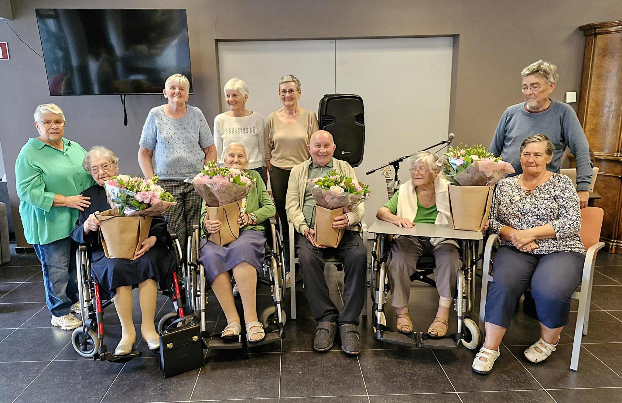 Vier meer-dan-honderdjarigen in WZC Ter Stelten – Goeiedag