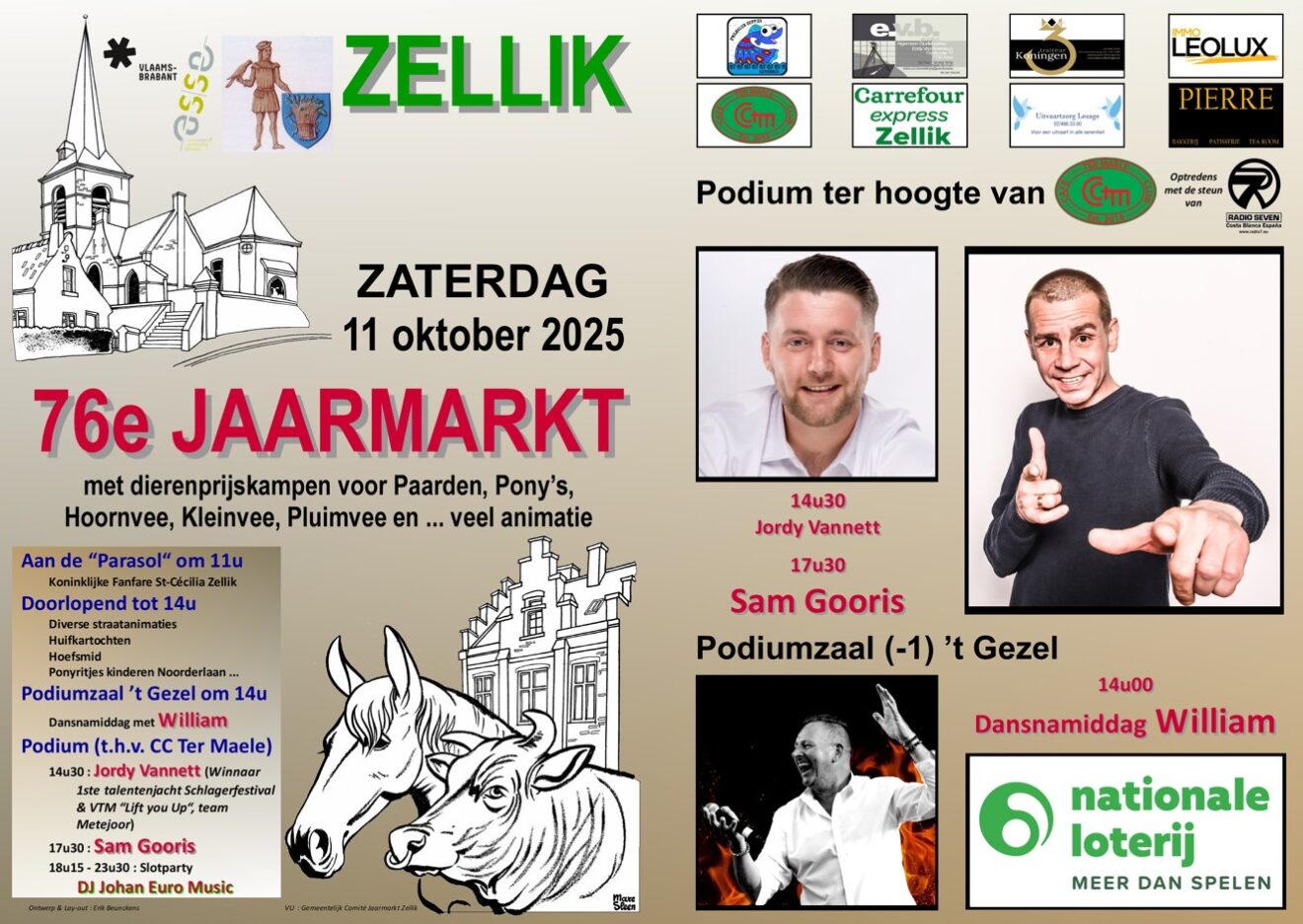 De 76e Jaarmarkt van Zellik komt eraan. (volledige affiche met ...
