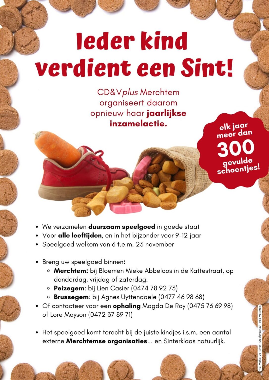 “Ieder kind verdient een Sint,” de jaarlijkse actie van cd&vplus Merchtem – Goeiedag